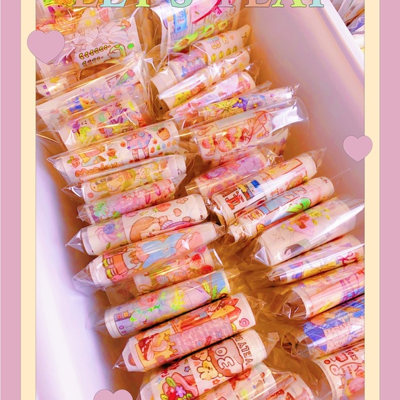 Office | Cute Girly Kawaii Tape Sample Strips5pieces | Poshmark
